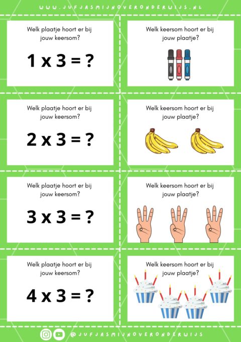 Tafel van 3 – memorie | Juf Jasmijn over onderwijs