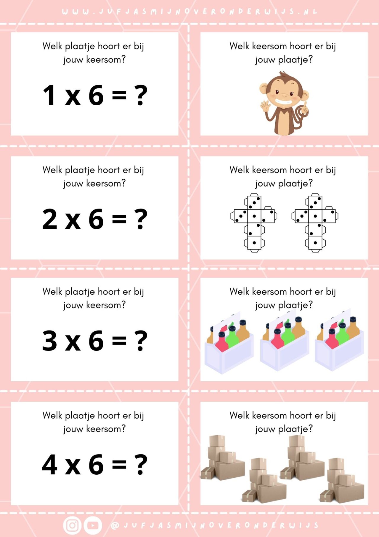 Tafel van 6 – memorie | Juf Jasmijn over onderwijs