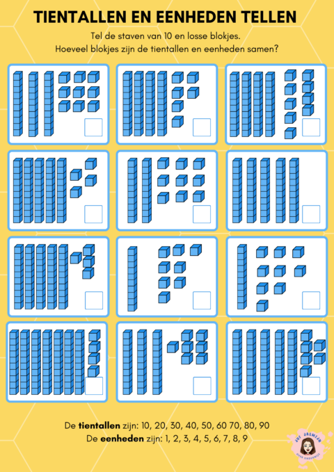 Tientallen en eenheden – werkboekje | Juf Jasmijn over onderwijs